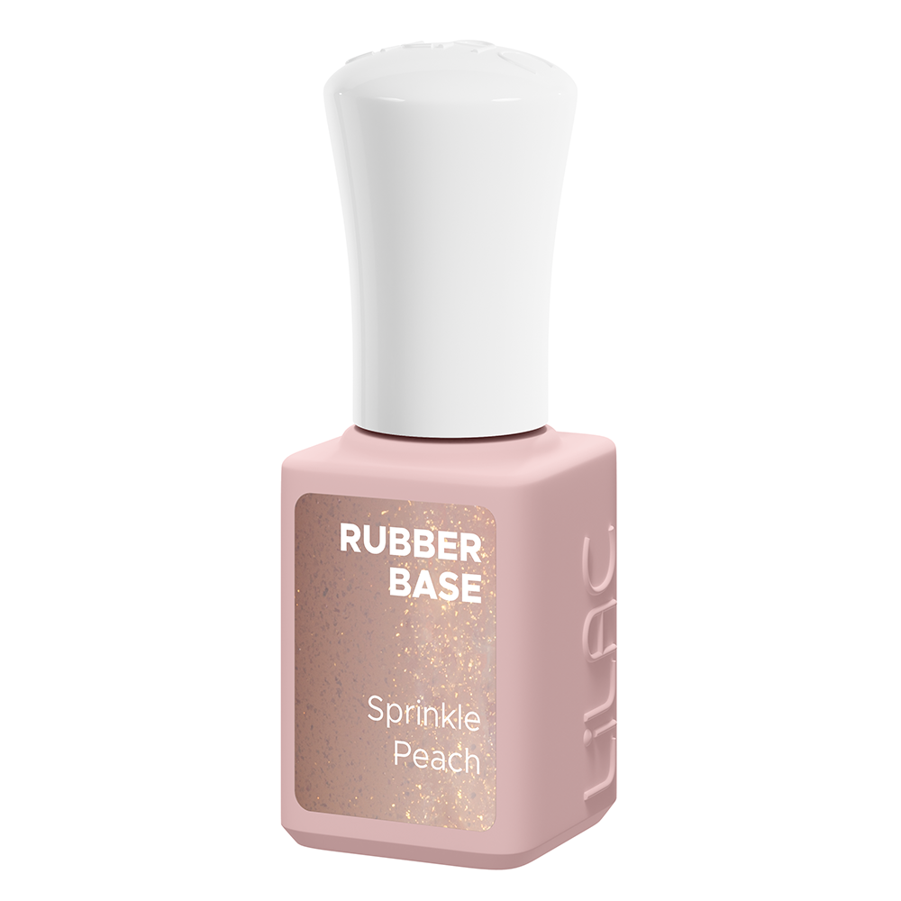 Маникюр и педикюр :: Гел лак :: Гел лак Lilac Rubber Base Sprinkle Peach